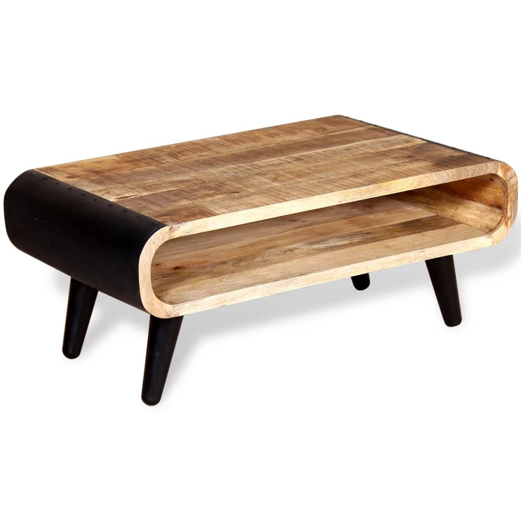 Maison Exclusive - Table basse Bois de manguier brut 90x55x39 cm ...