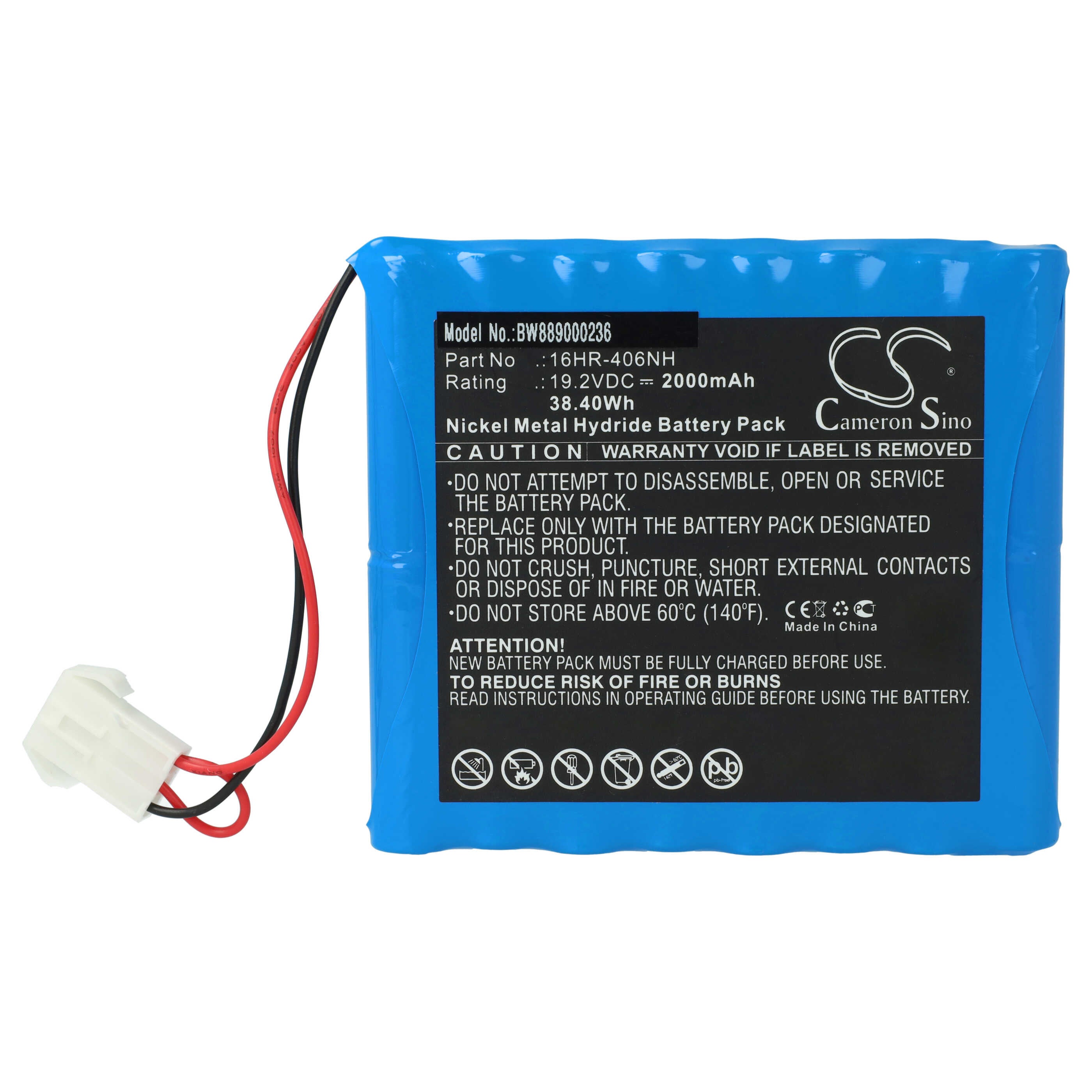 Vhbw Batterie compatible avec Trismed Cardipia 400H, 406NH, 406RH ...