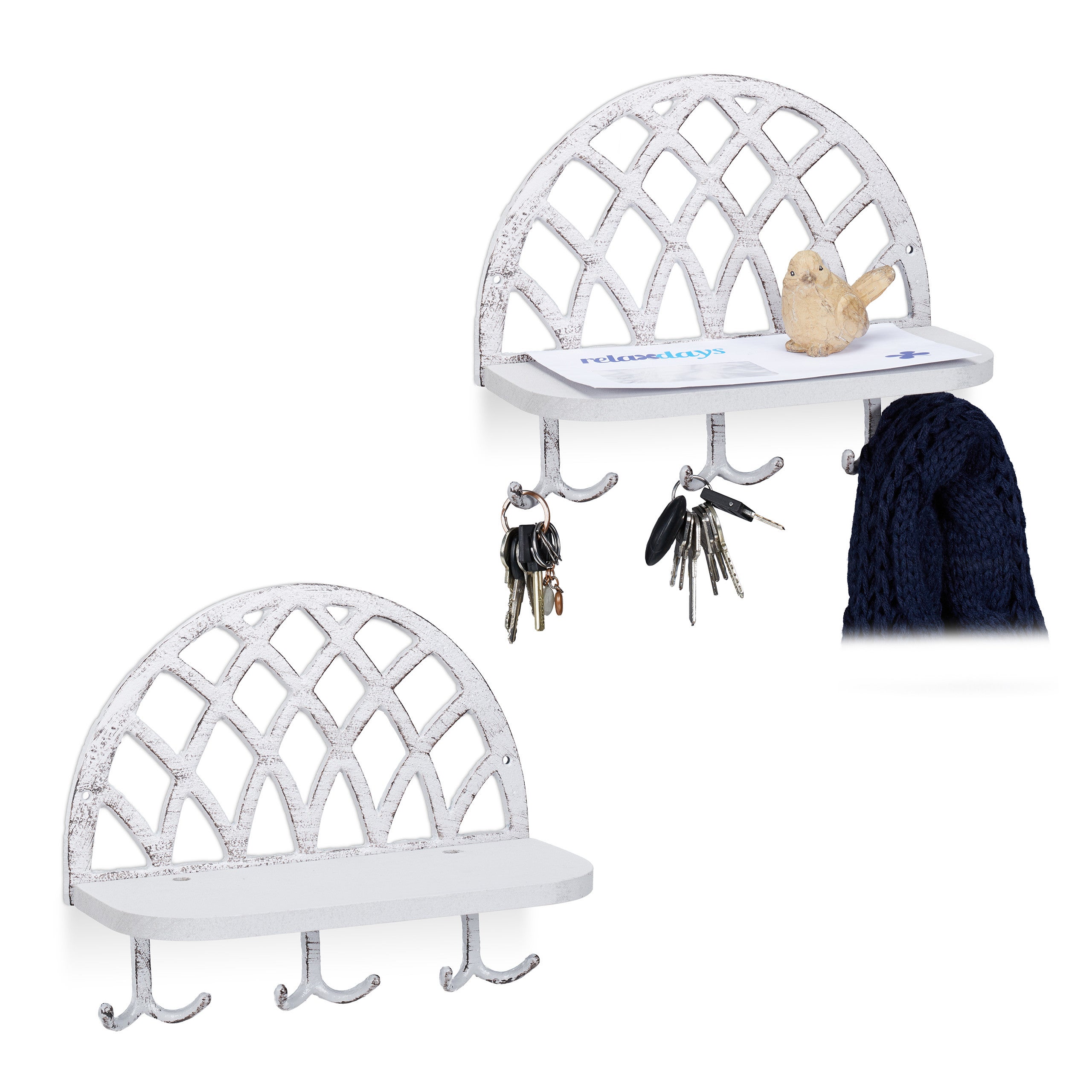 2x Armoires à clés, Planche clefs, support crochet, vintage, fonte et ...