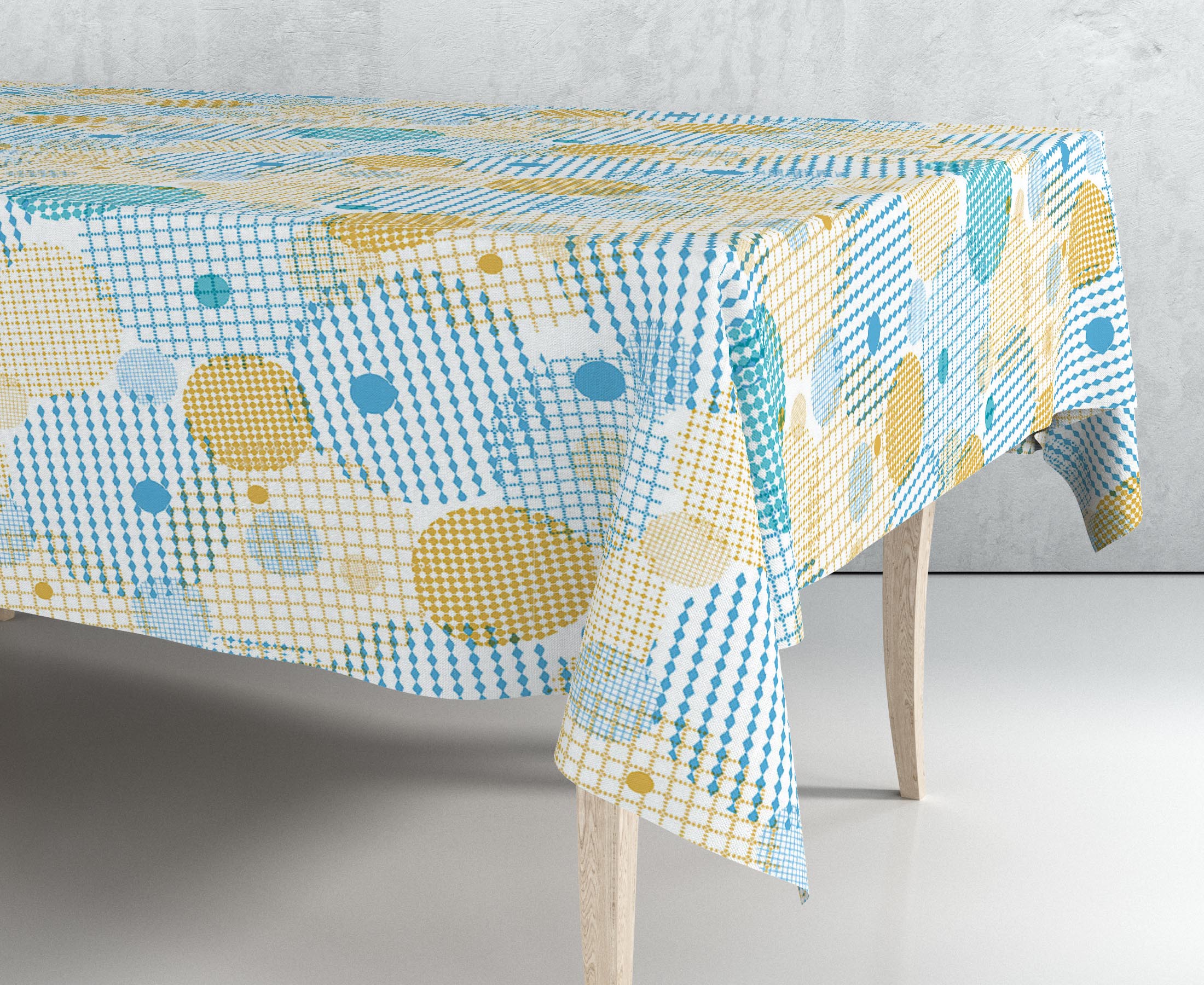 Mantel de Hule Estampado por Metros - Círculos Colores 43279-1 | Leroy ...