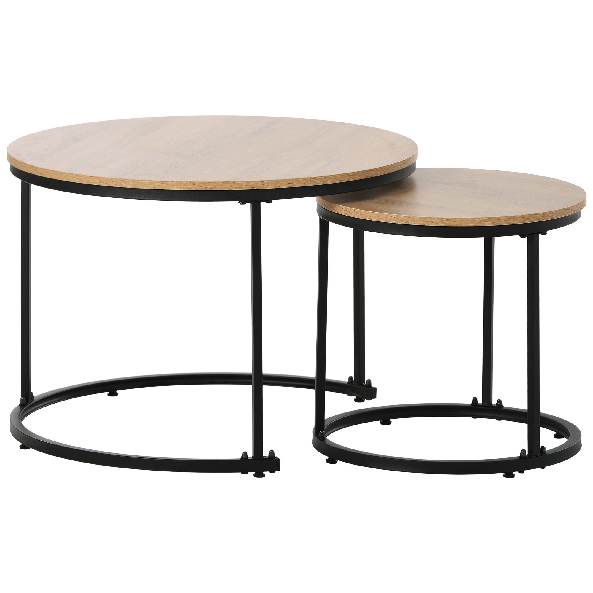 Table basse ronde, lot de 2, table basse de salon, table d'appoint ...