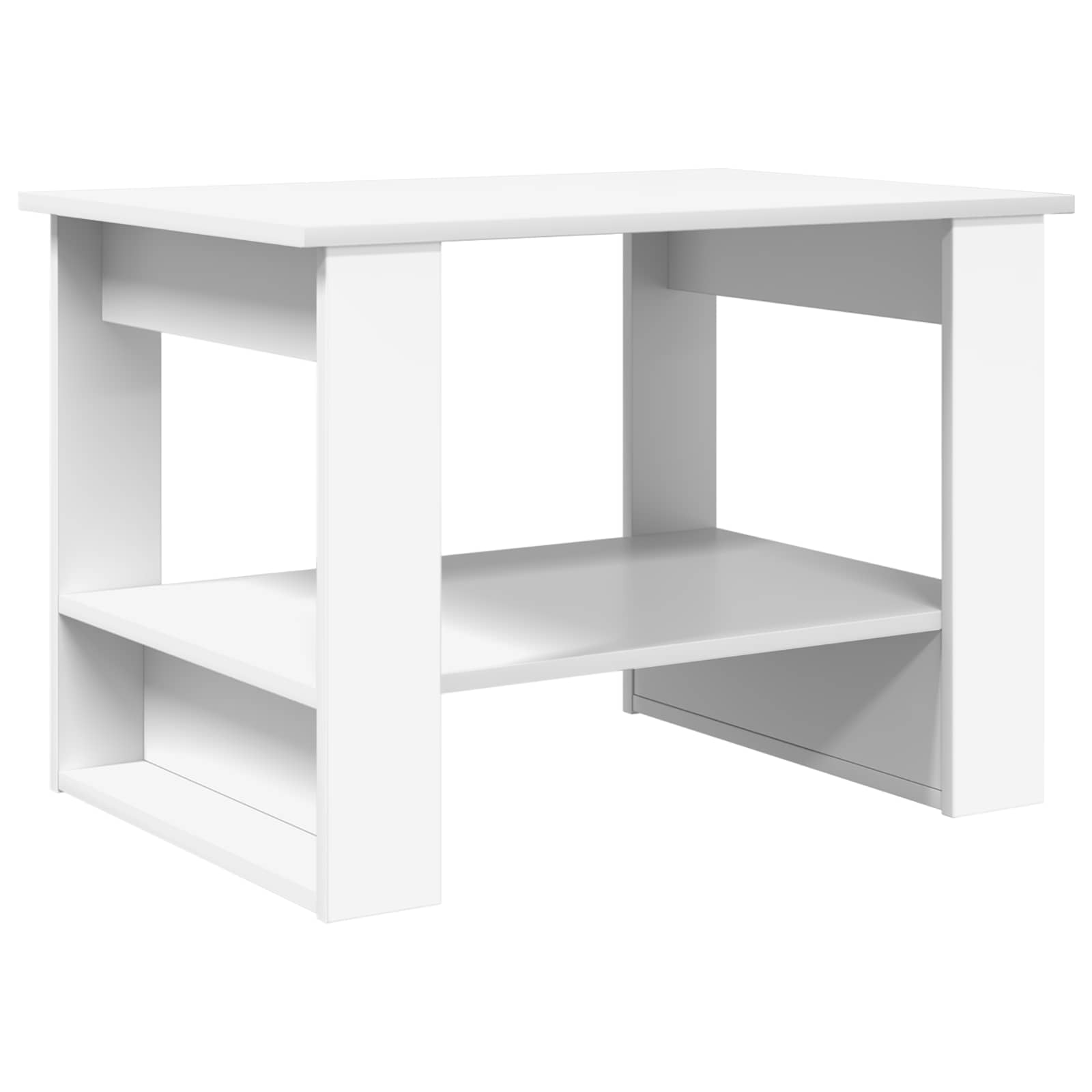 Table basse Table de salon simple - Blanc 72 x 50 x 50 cm Bois d ...