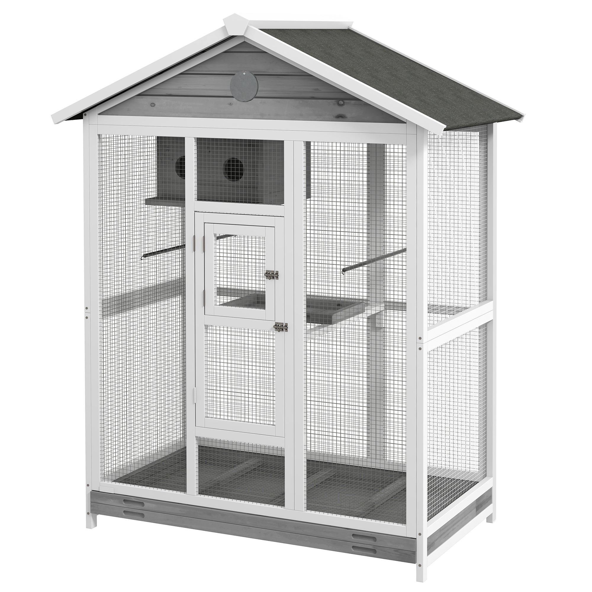 Grande cage oiseau volière à oiseaux intérieur exterieur, 4 perchoirs ...