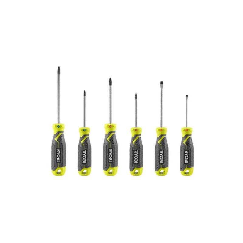 Jeu de 6 tournevis magnétiques RYOBI - RHSDS6PC | Leroy Merlin