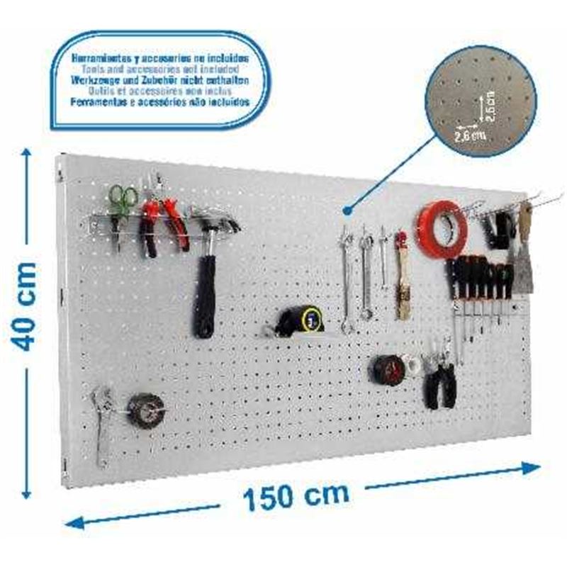PANELCLICK 1500x400 GALVA + 14 CROCHET + 3 ACCÈS | Leroy Merlin