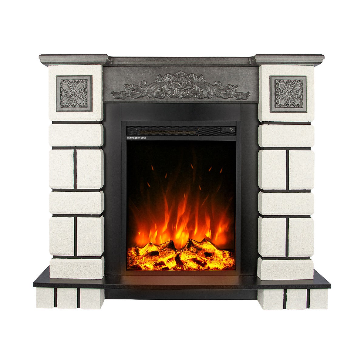 Cheminée électrique Cascad & Miriam, effet flamme, 950 x 1100 x 270 mm ...