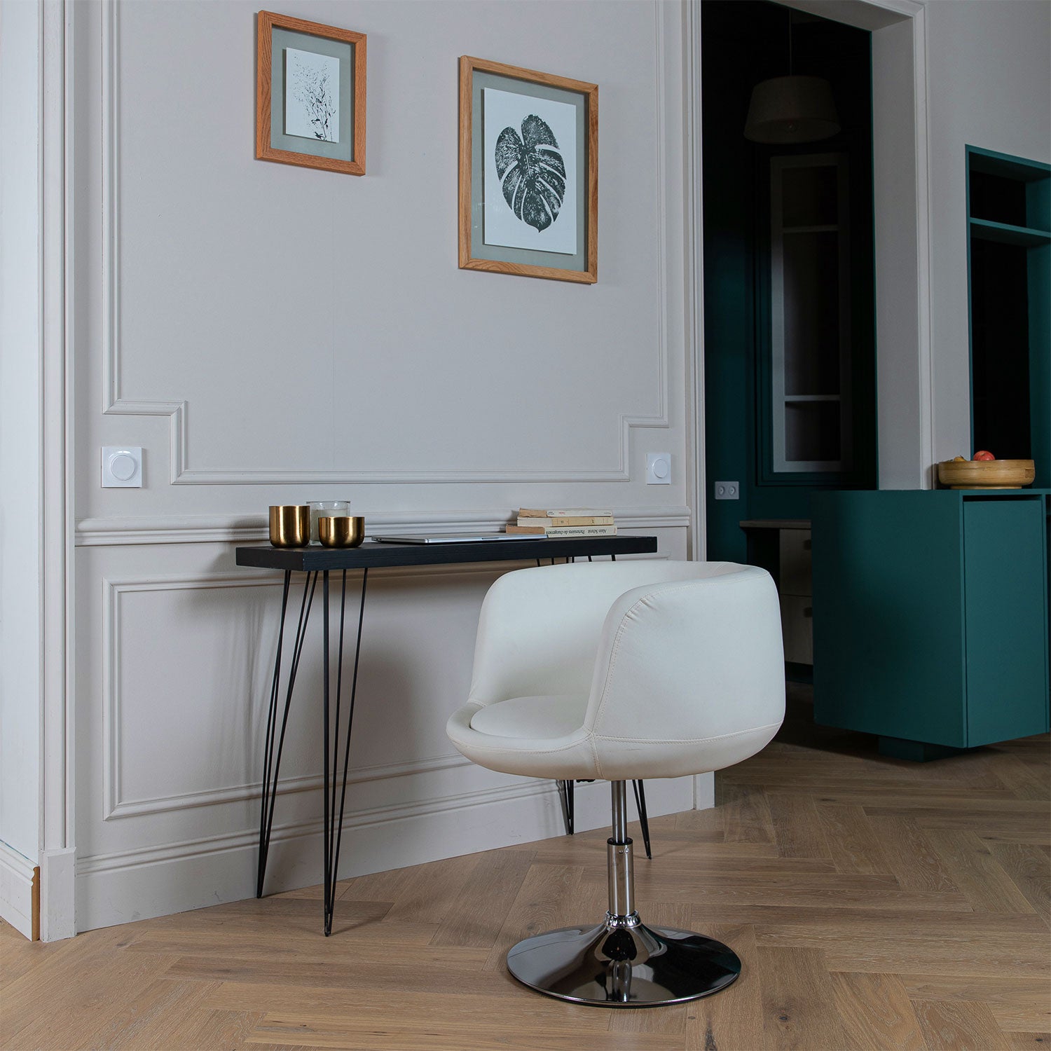Tabouret de bar blanc NOLAN | Leroy Merlin