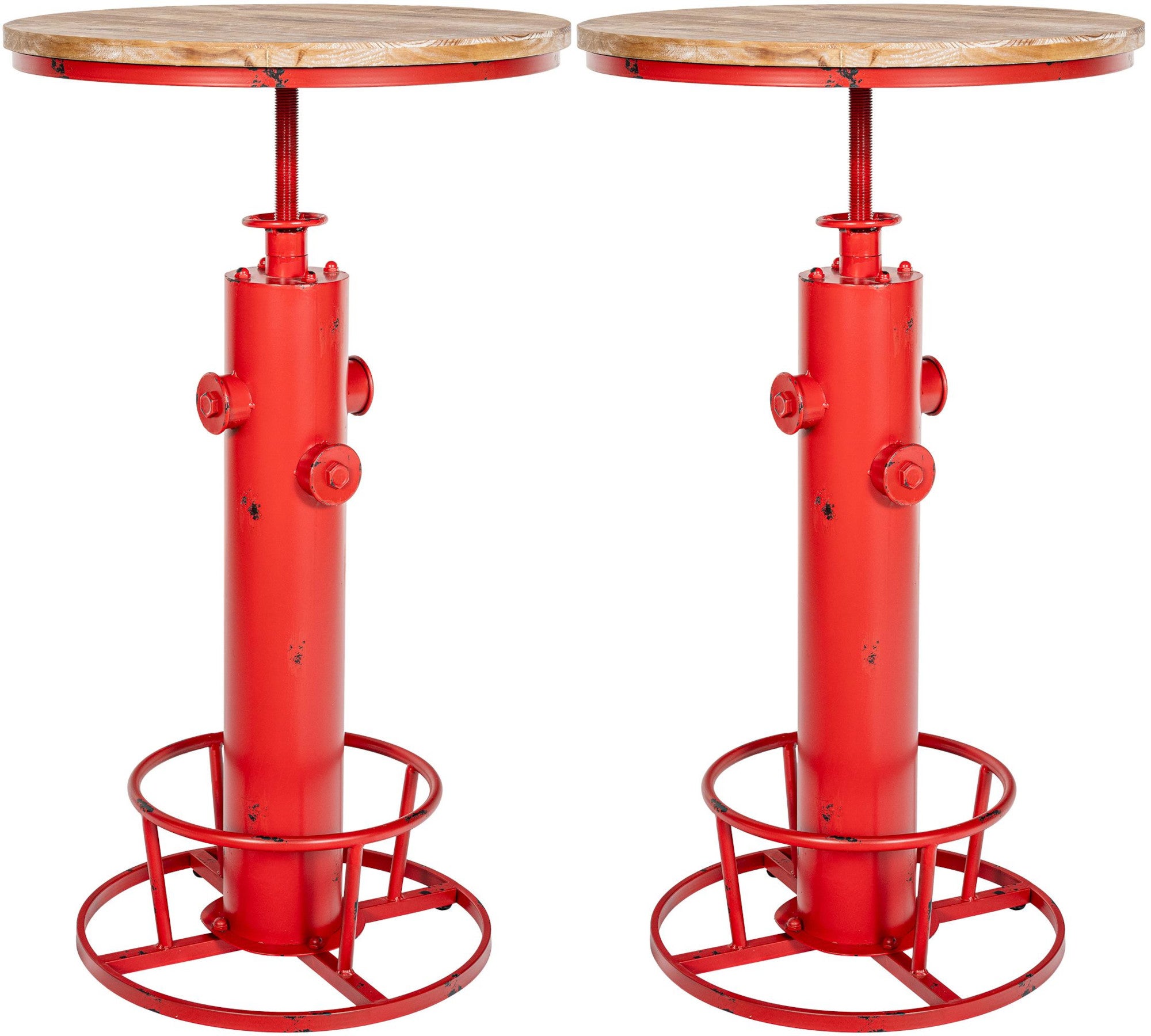 Set de 2 tables hautes Ruhr Rouge | Leroy Merlin