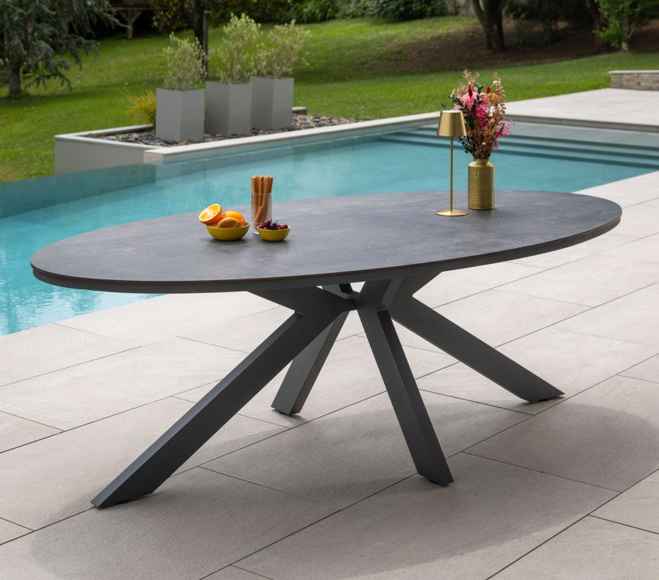 Table de jardin - 8 places - Ardoise - CARMELO ARDOISE | Leroy Merlin