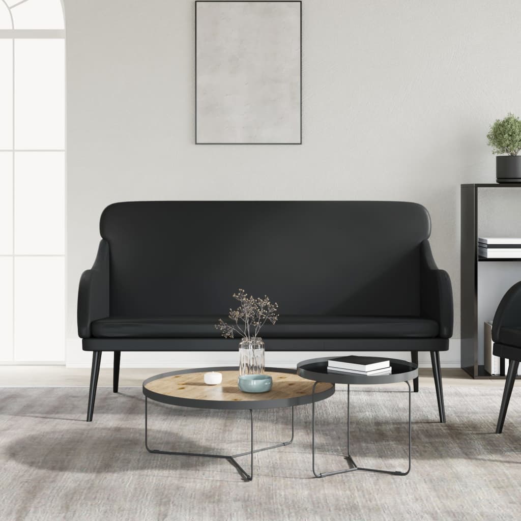 Banc Noir 110x76x80 cm Similicuir | Leroy Merlin
