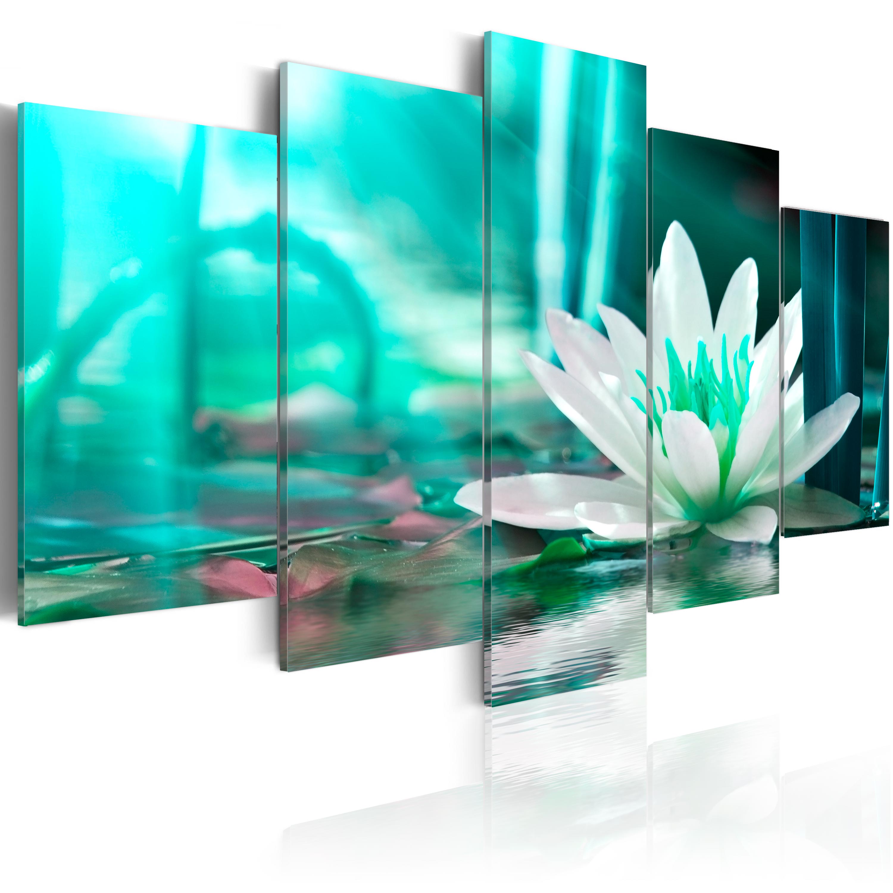 Tableau - Turquoise Lotus [225x112.5] | Leroy Merlin
