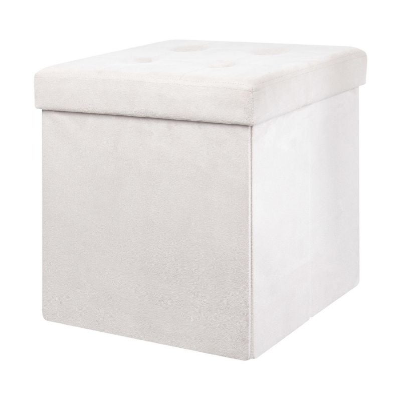 Puff plegable de ante con asiento tapizado | Leroy Merlin