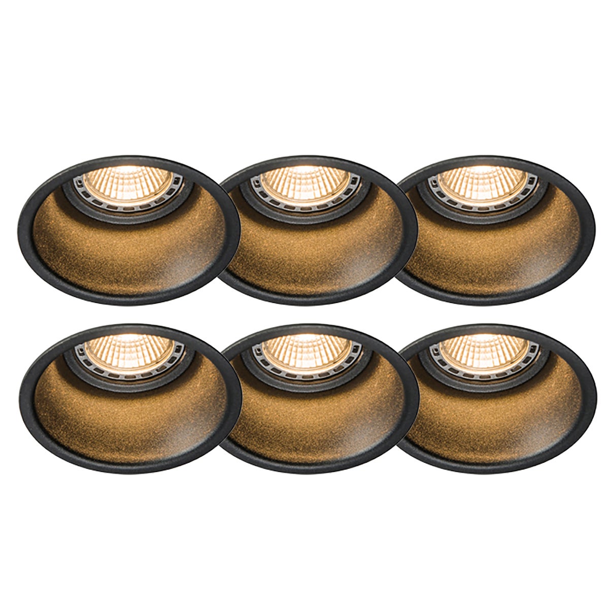Set de 6 focos empotrables redondos negros - Dept | Leroy Merlin