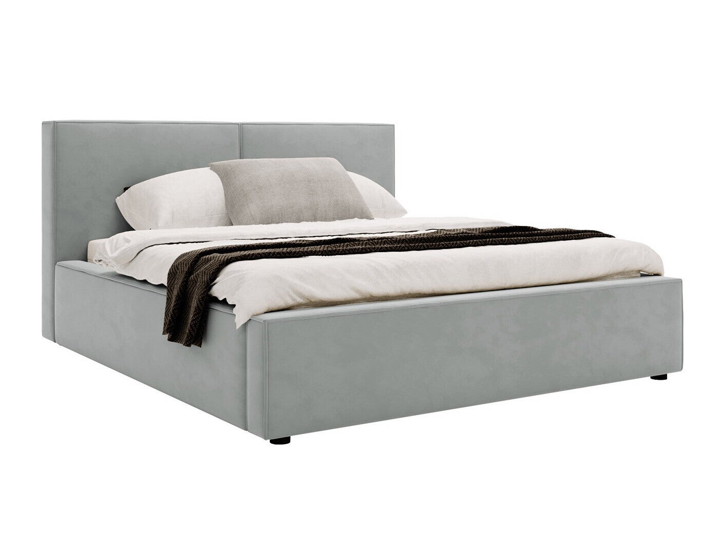 Letto TrendyNest 117, Doppio, Grigio, 140x200, Arazzo, Con ...