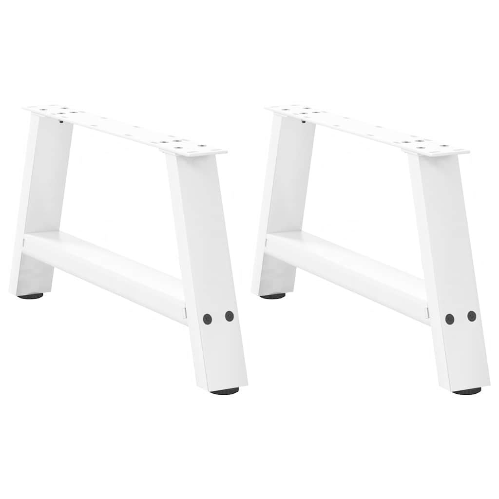Pieds de table basse forme de A 2 pcs blanc 60x(30-31) cm acier vidaXL ...