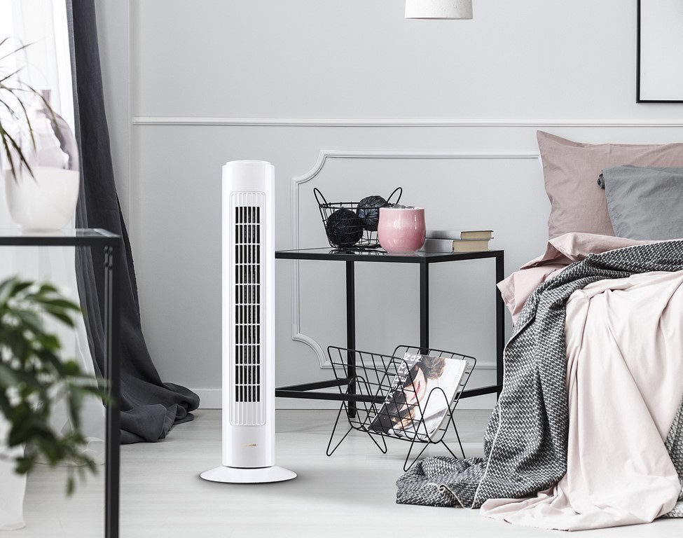 Ventilateur colonne 29'' rotatif avec 3 vitesses 50W - Hyundai | Leroy ...