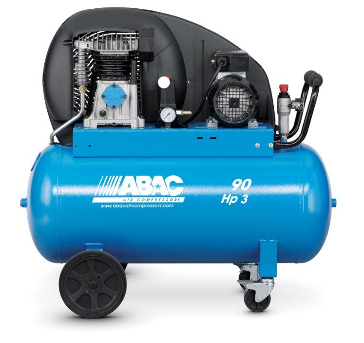 Abac - Compresseur à piston 3CV 400V Triphasé 10 bar 90L Direct - PRO ...