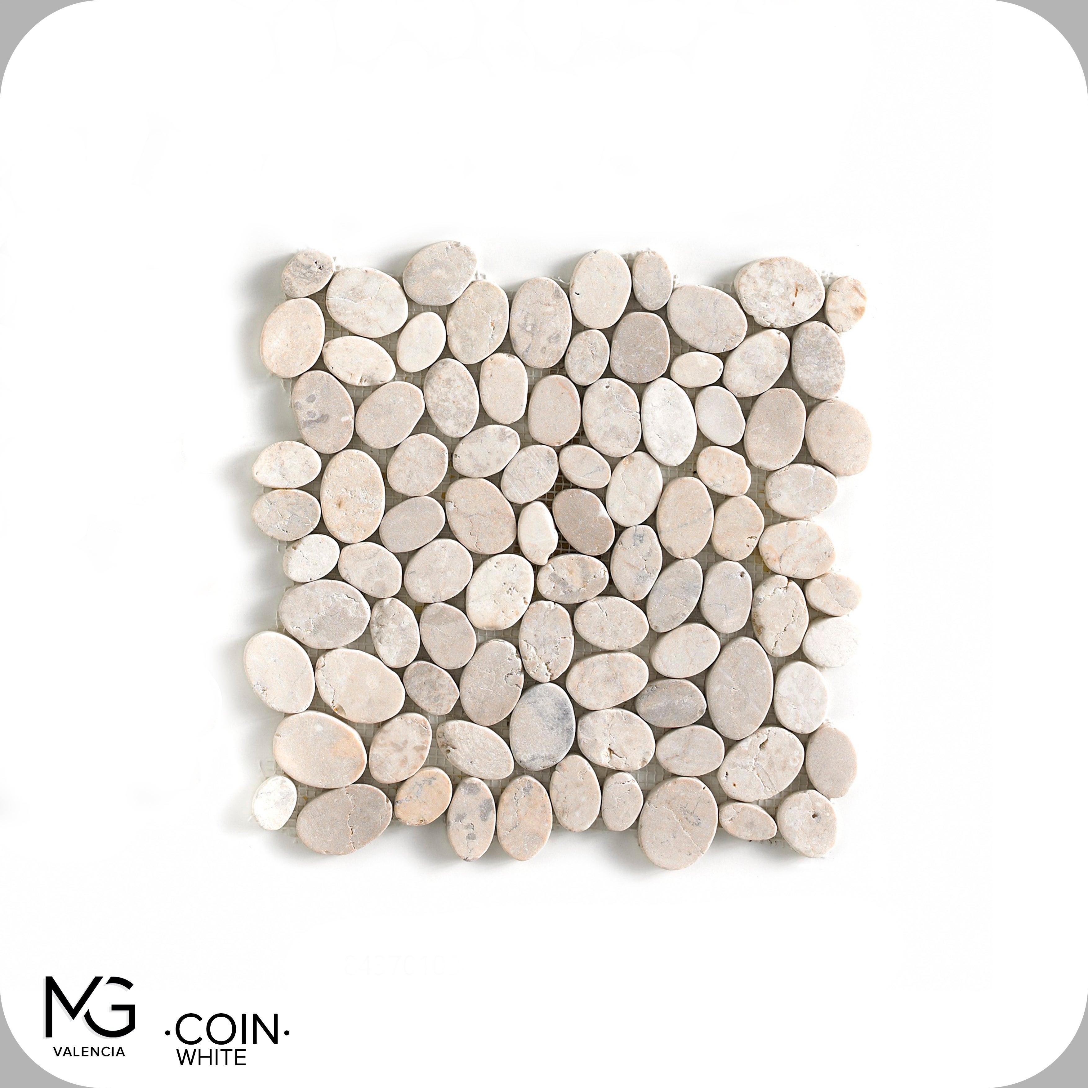 Mosaïque de marbre naturel 30x30cm | MOSAIC COIN WHITE | (Boîte de 11 ...