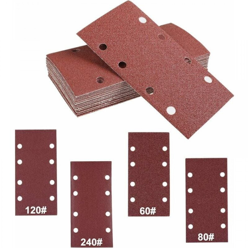 Papier de verre auto-adhésif, paquet de 40 feuilles avec dos Velcro, 8 ...