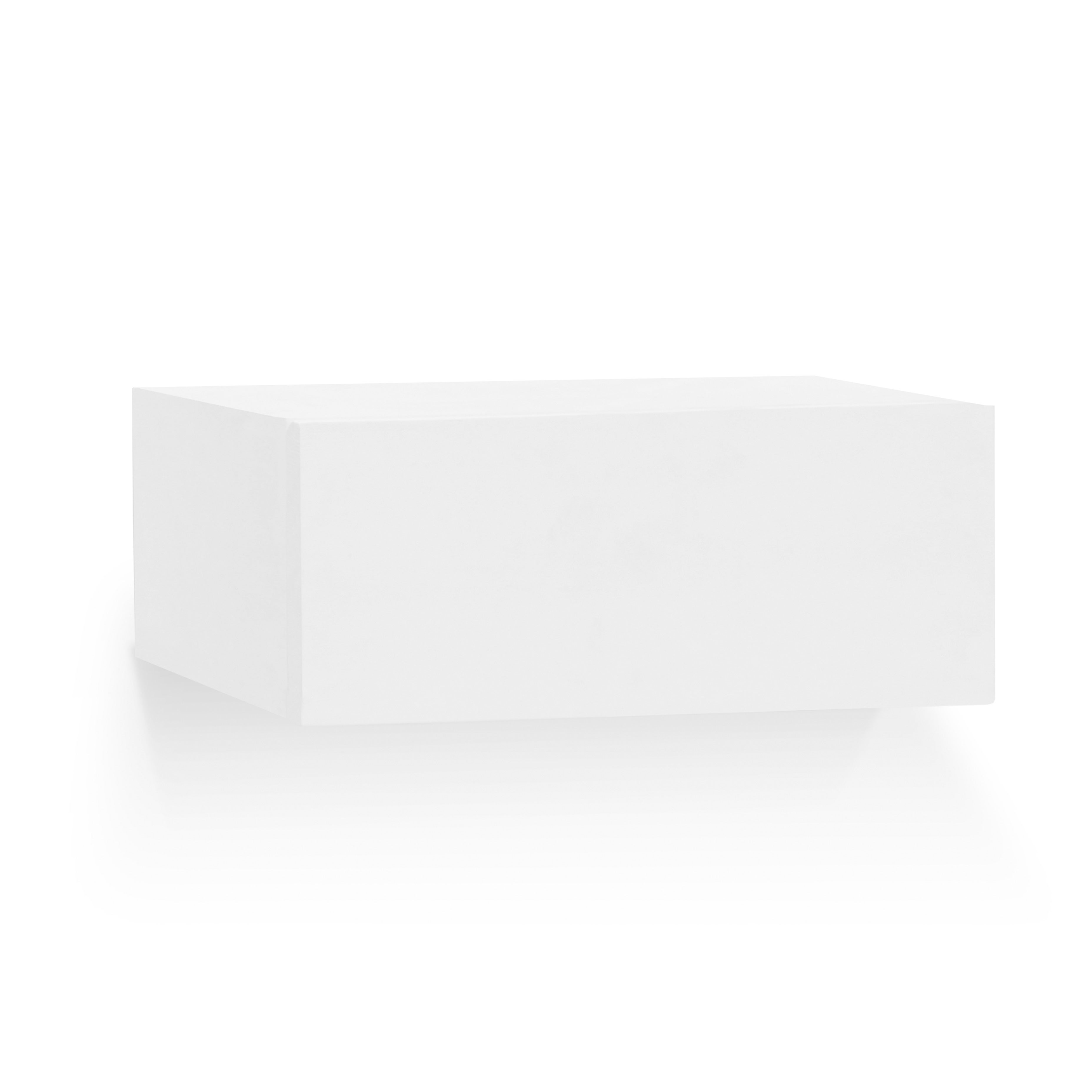 Table de chevet flottante en bois massif ton blanc 15x40cm | Leroy Merlin
