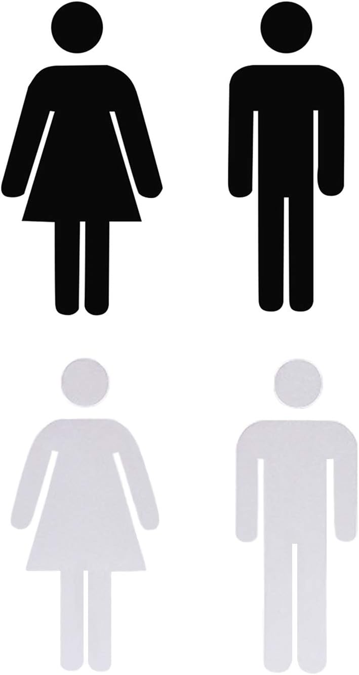 Pares de letreros de baño para hombres y mujeres, para inodoros, para ...