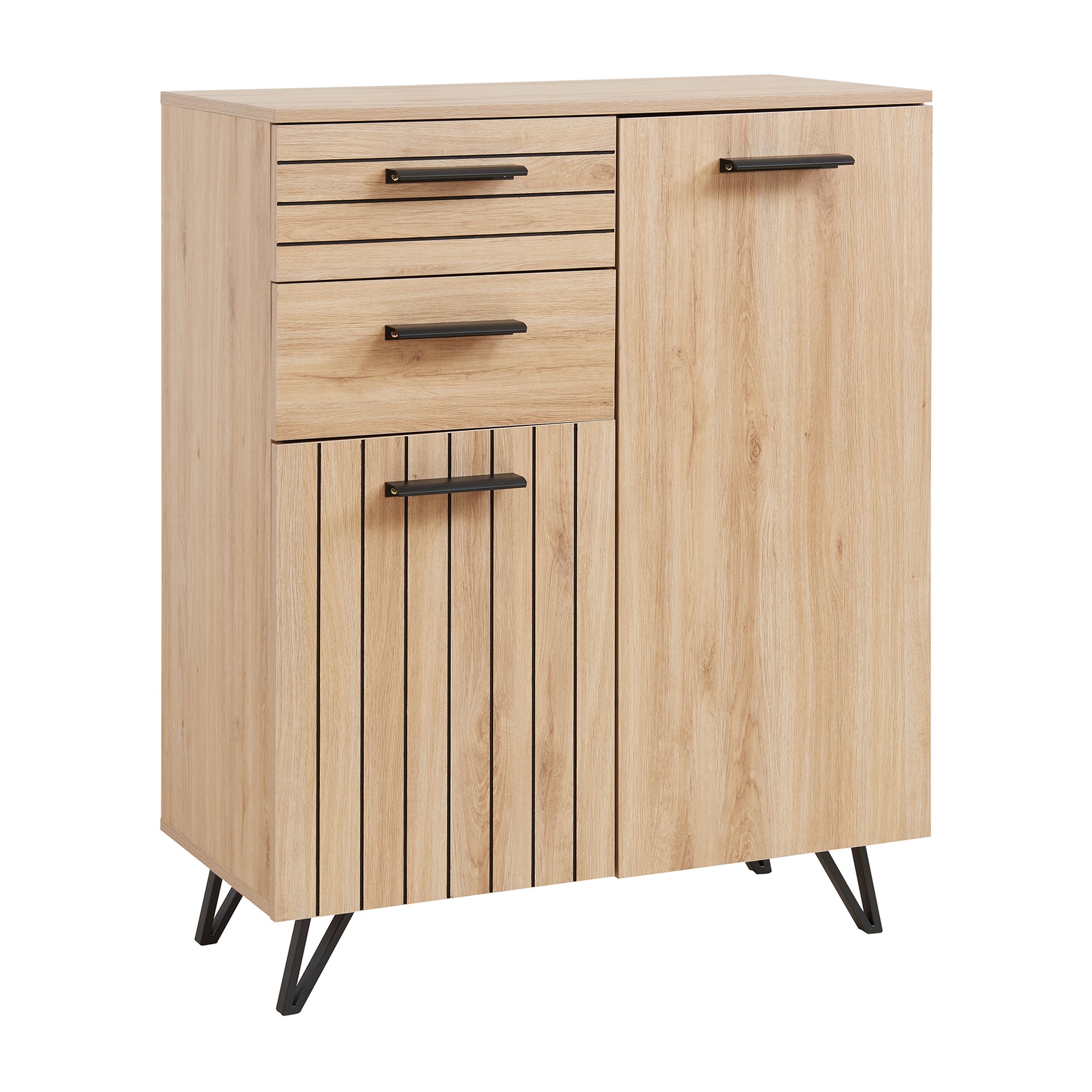 Credenza Noppen con Cassetti e Ante Mobile Contenitore 100x80x38 cm ...