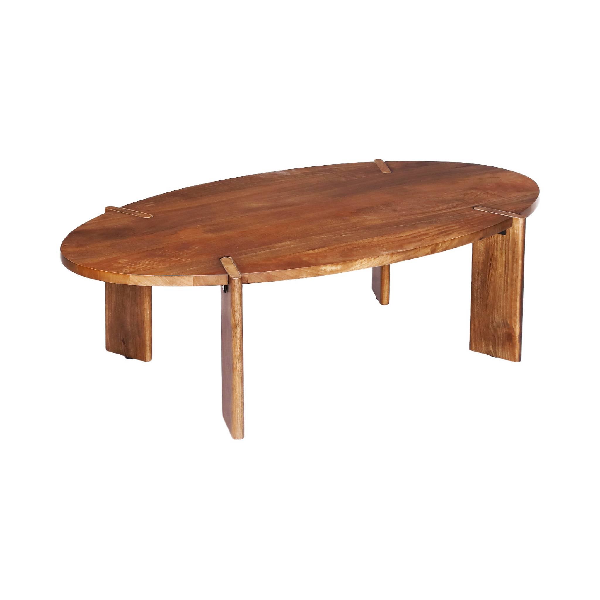 Table basse ovale en bois de manguier massif 120cm | Leroy Merlin