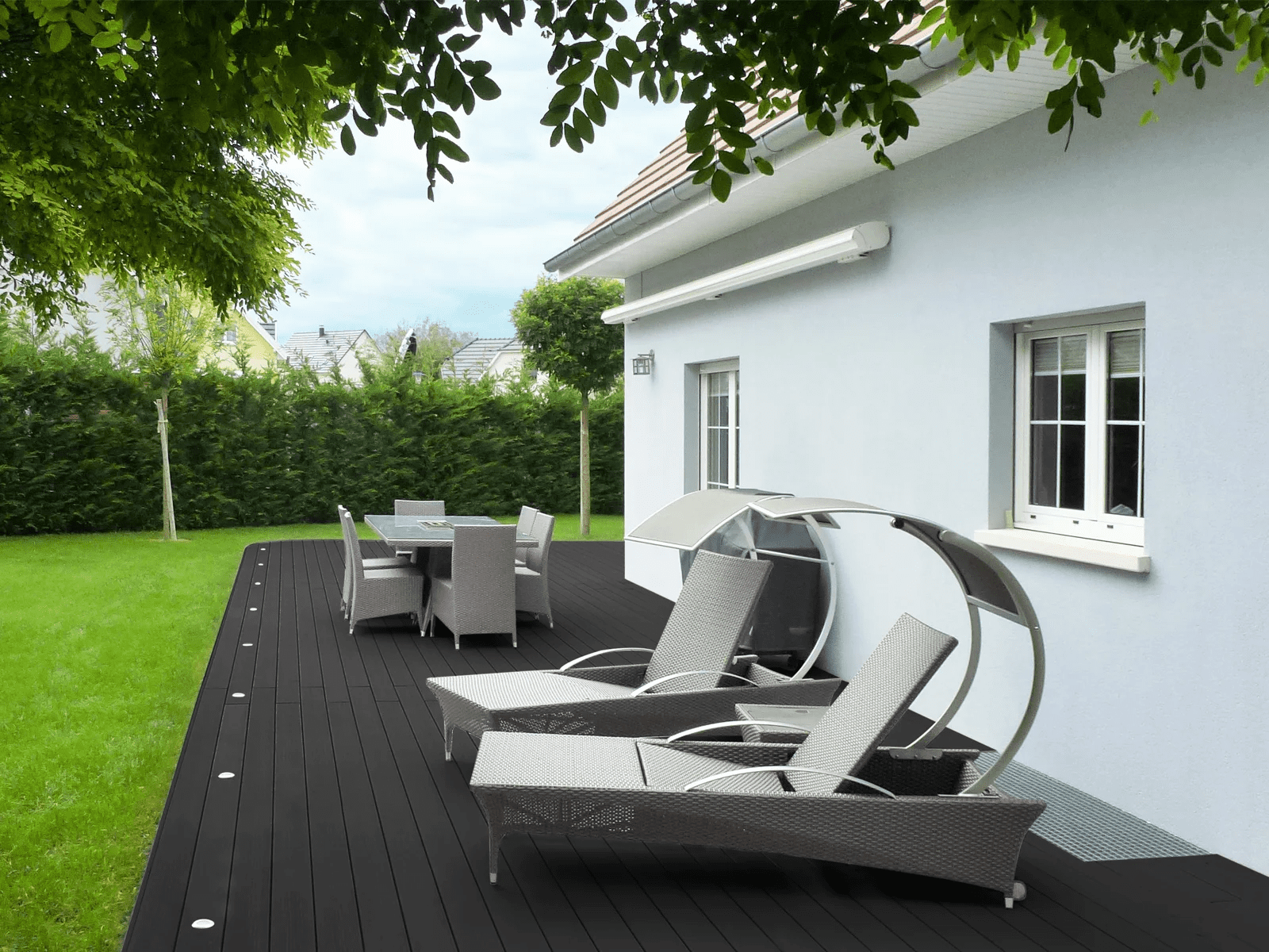 Kit complet de terrasse composite GRAD à clipser - Lames de composite ...