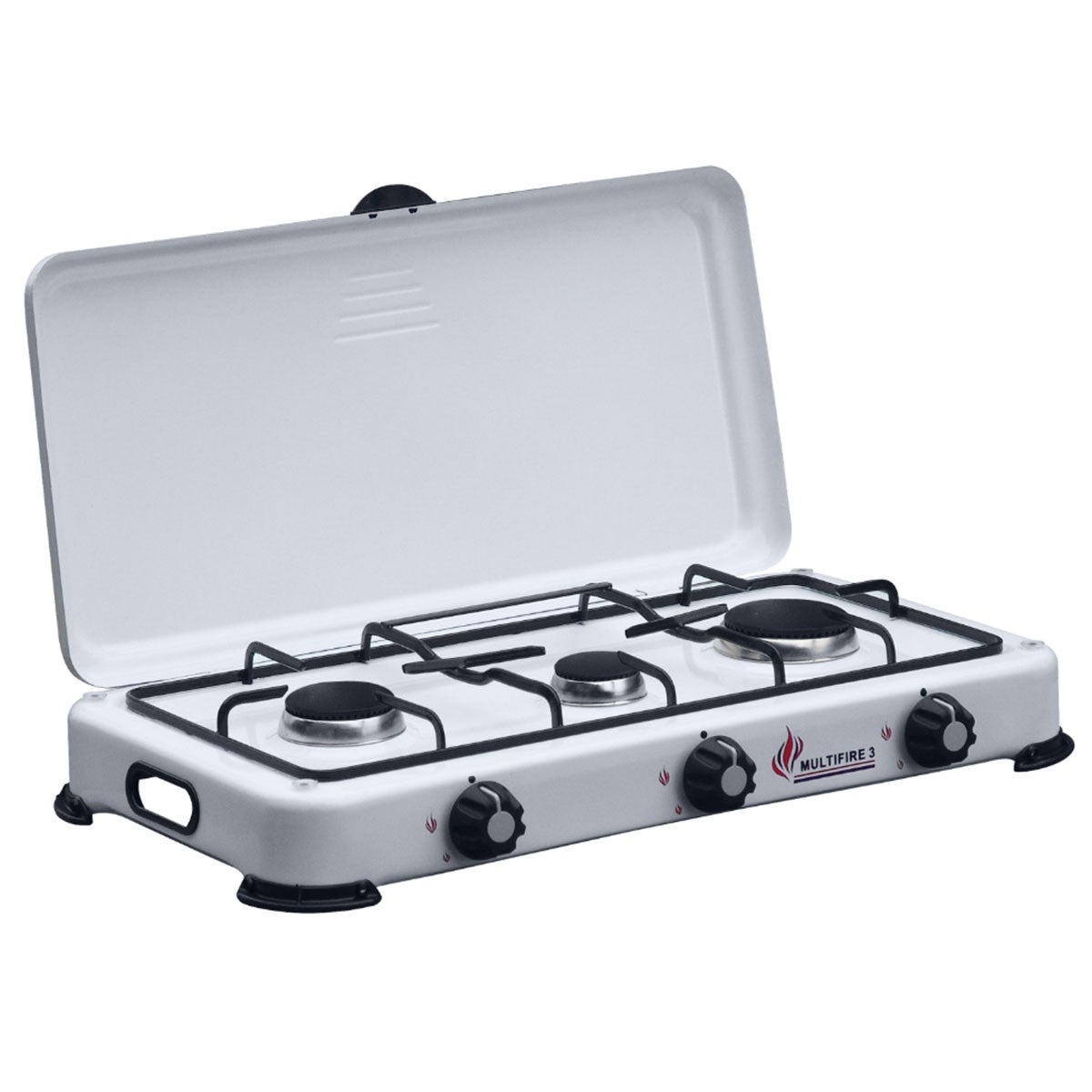 Réchaud à gaz 3 feux 4100W - Brûleurs fonte Amovibles Grille et ...