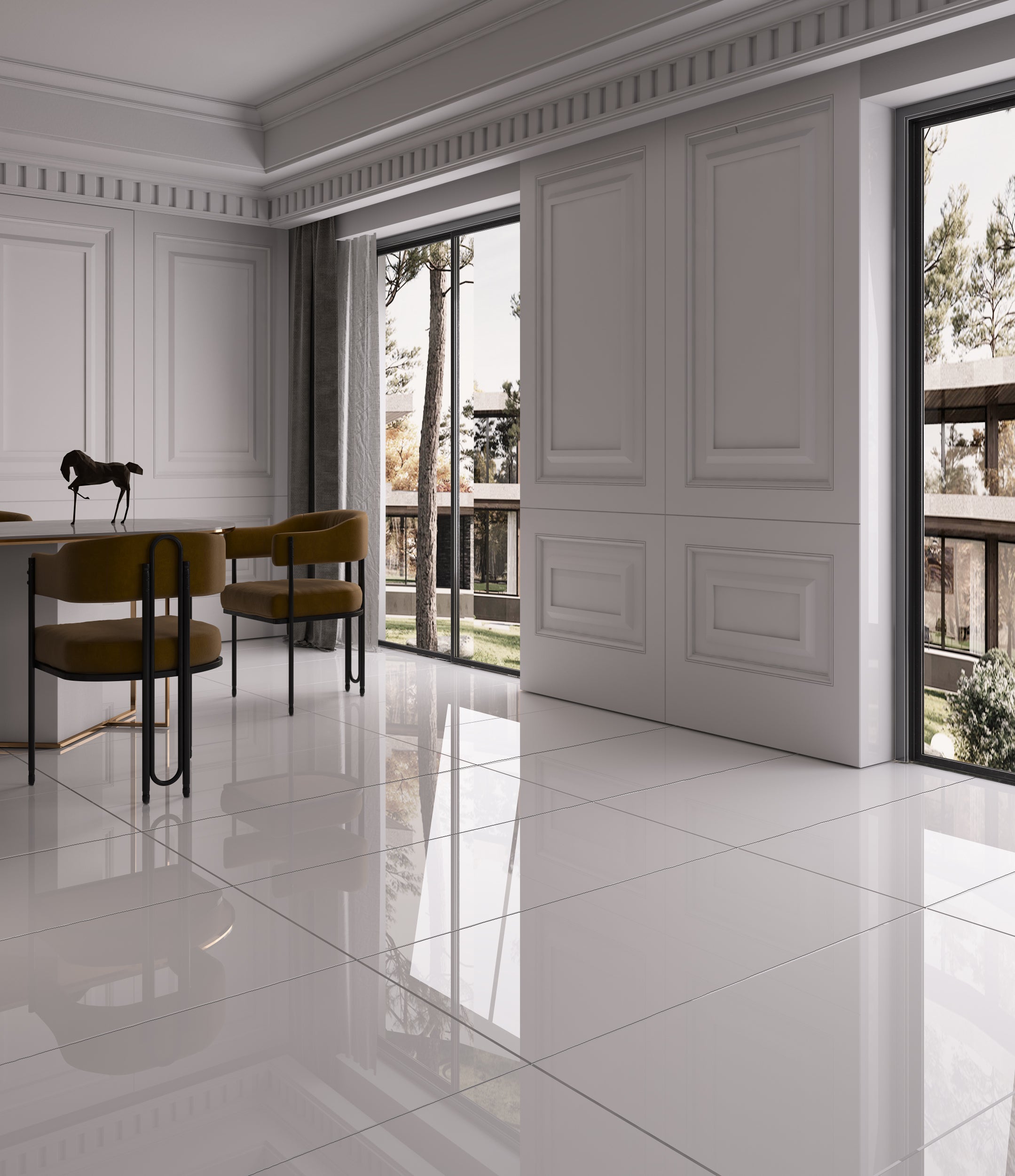 Carrelage sol / mur effet lisse blanc BRILLO l.30 x L.60 cm Brillant ...