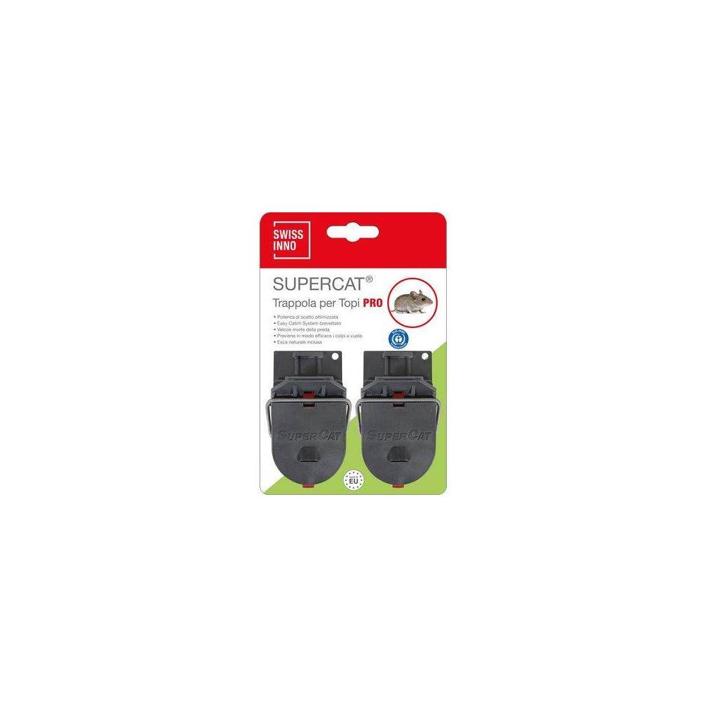 TRAMPA PARA RATONES PLÁSTICO SUPERCAT PRO MINI SWISSINNO 9 CM CF=2 UD ...