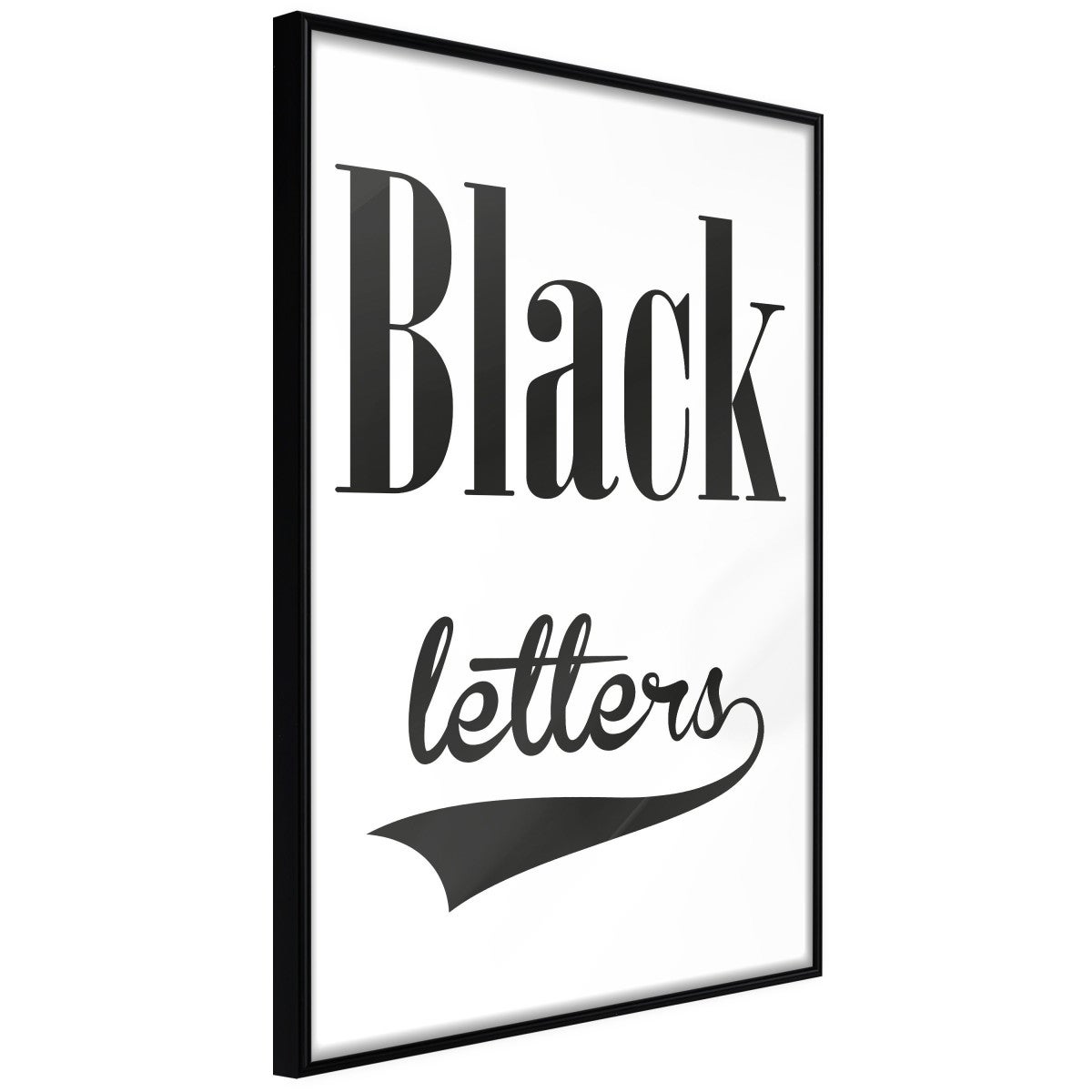 Affiche Murale Encadrée "Black Lettering" 30 x 42 cm Noir | Leroy Merlin