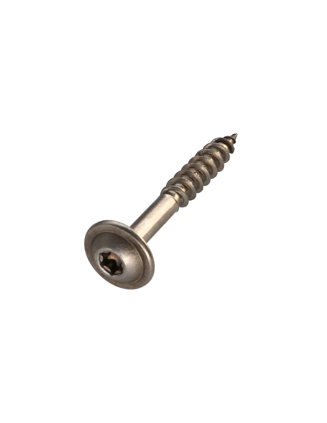 Vis charpente tête disque Inox A2 8X50 Filetage total TORX T40 Diamètre de tête: 20-10 pièces ...