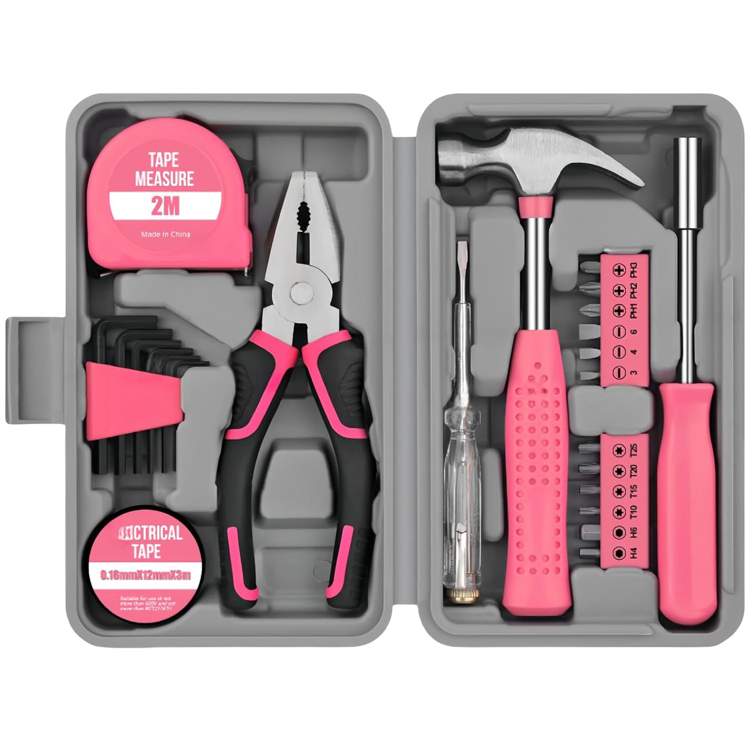 Malette Outils 24 Pièces, Outils Bricolage Kit Main Ménage Général ...