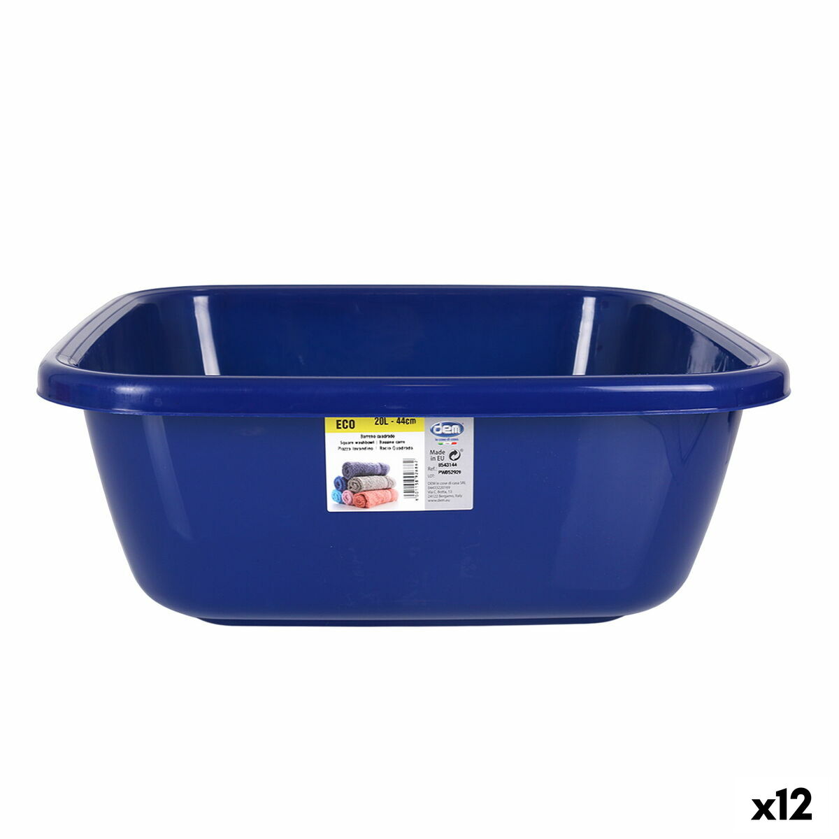 Bassine Dem Eco Bleu 20 L Carré 44 x 44 x 17 cm (12 Unités) | Leroy Merlin