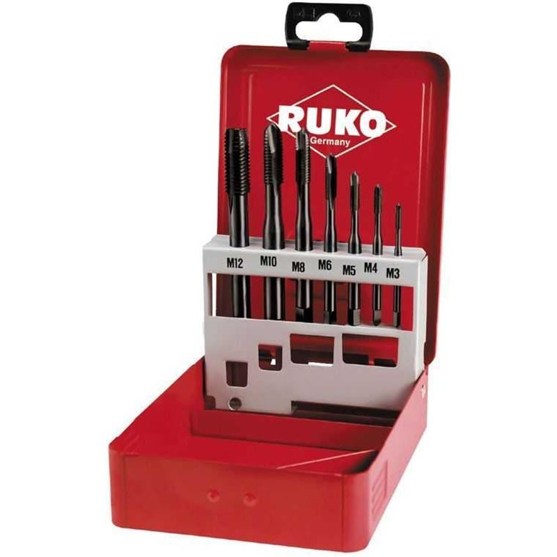 Jeu de tarauds de machine DIN 371/376 B M3-M12 7unités.HSS-Co5 vap ...