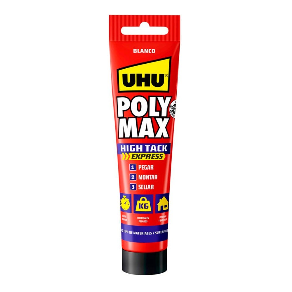 Uhu poly max high tackÂ® express blanco 165g ref. 6312920 | Leroy Merlin