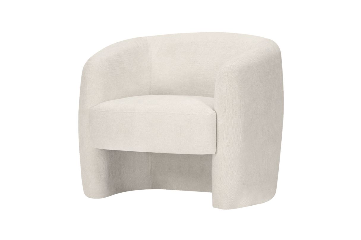 Loungitude - Fauteuil LOUISON en tissu - Beige | Leroy Merlin