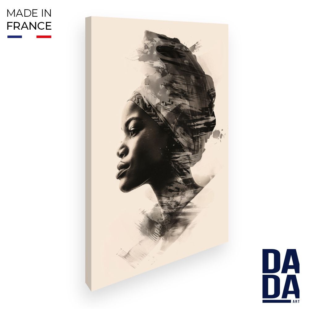 Toile murale Portrait artistique délicat / 60x90cm / Fabriqué en France ...