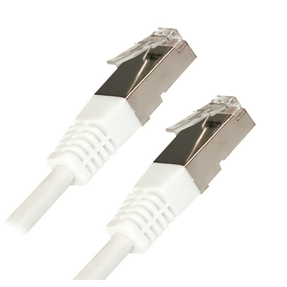 CÂBLE RJ45, CAT 6, F/UTP, DROIT, BLANC, 20M | Leroy Merlin