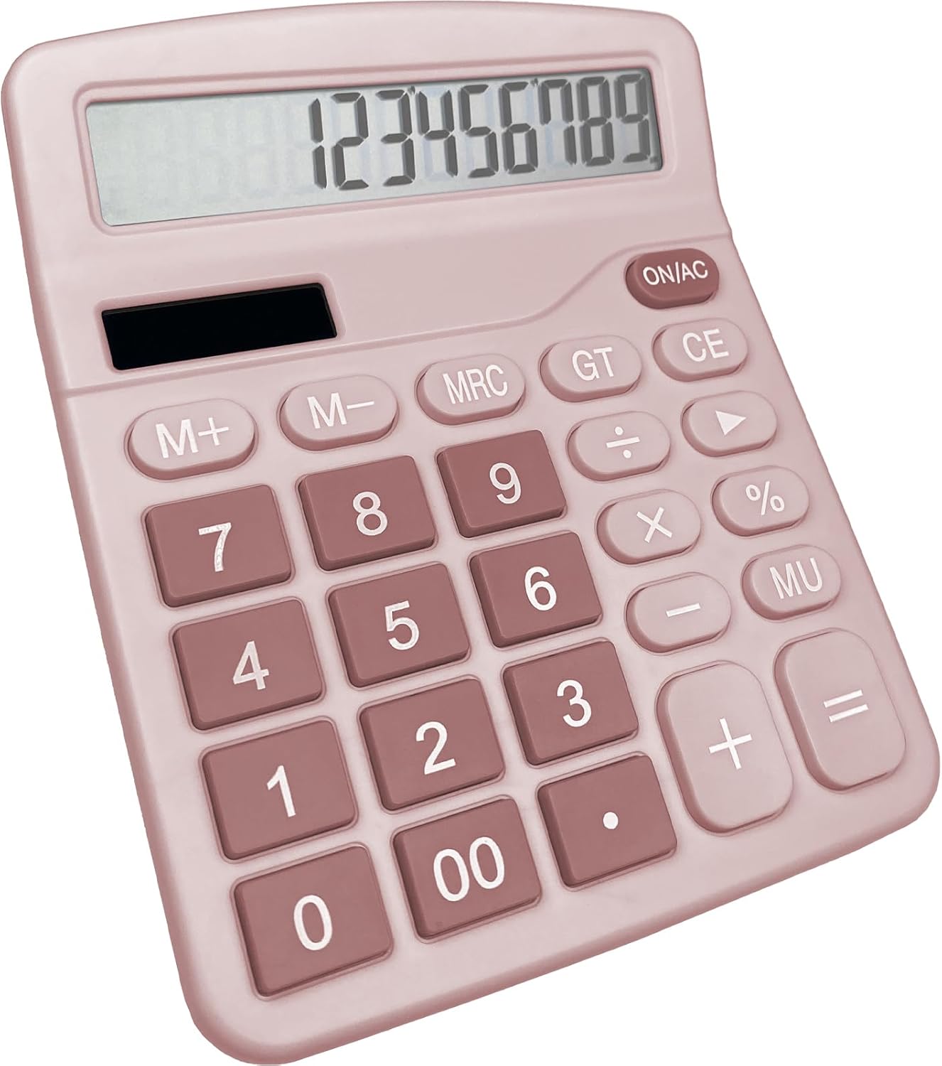 Calculadora solar de escritorio rosa (1 unidad, 12 x 15 x 4 cm ...