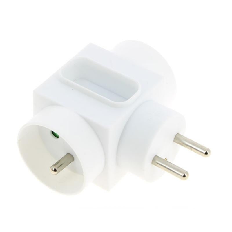 Multiprise sans fil Triplite 2G 16A + 1G 6A Blanc - SILAMP | Leroy Merlin