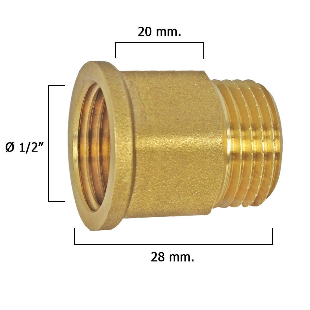 Alargadera Hexagonal Pulida 1/2x20 | Leroy Merlin