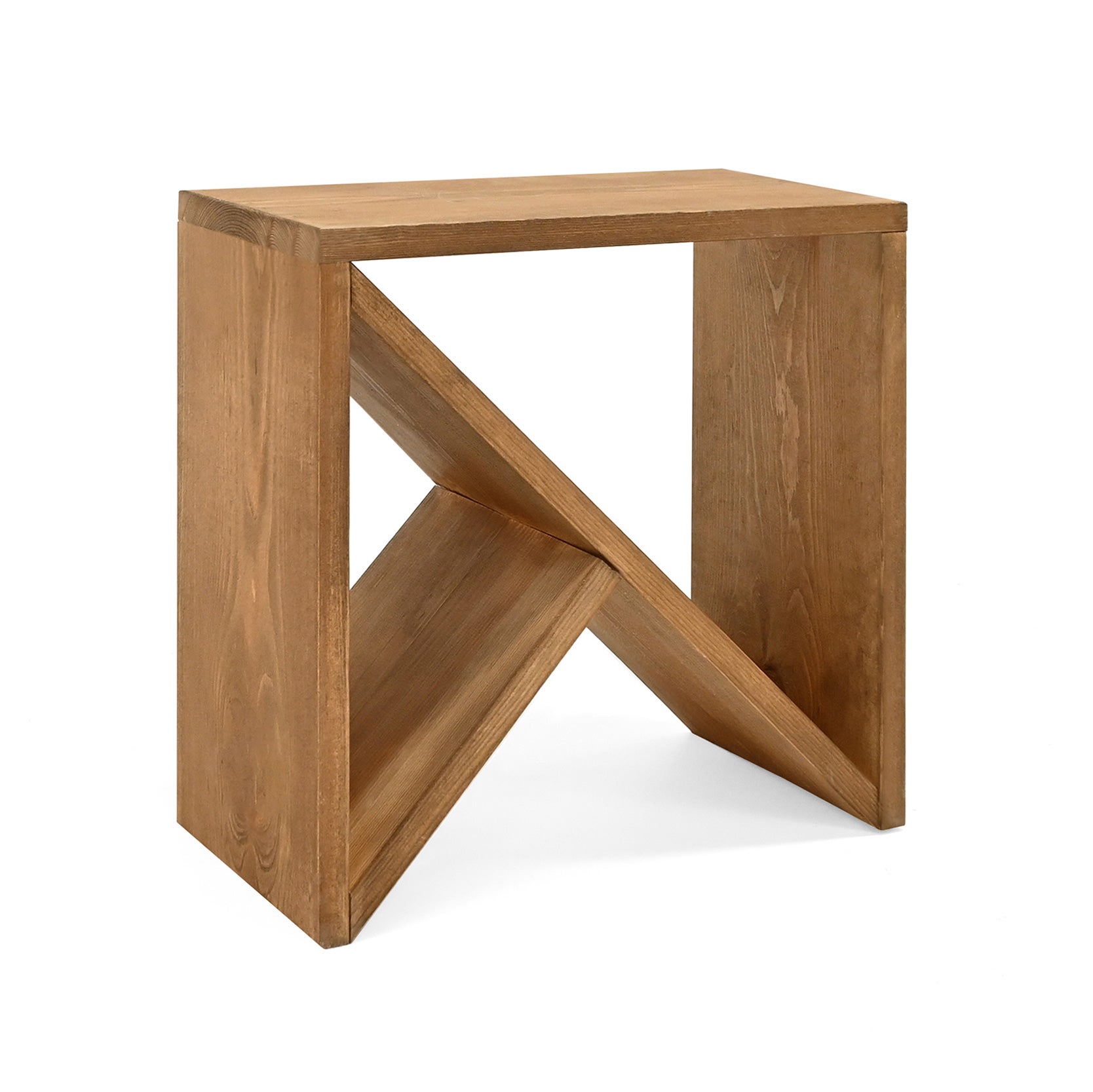 STOKE - Table d'appoint en bois couleur chêne foncé 40x40cm - DECOWOOD ...