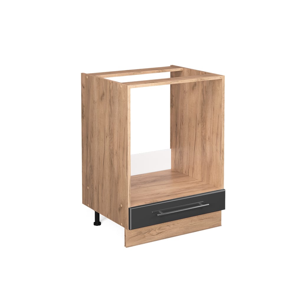 Vicco Meuble Pour Four Fame Line Anthracite Haute Brillance 60cm Sans