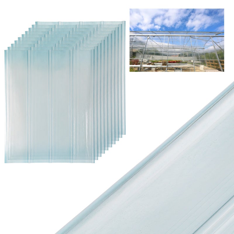 Plaque de couverture, ondulé , transparent, l.90 x L.1.20 cm, Ep.2 mm ...