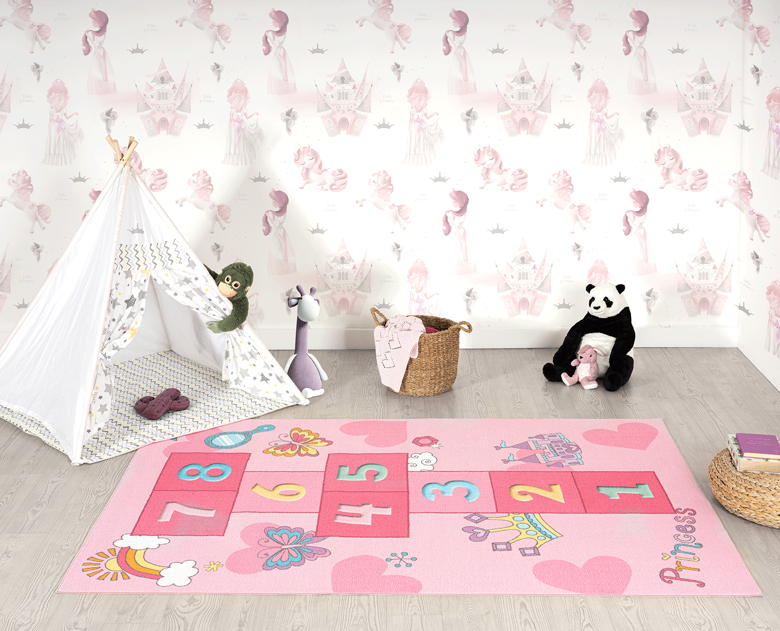The carpet Happy Life chambre d'enfant, tapis pour enfant, tapis de jeu ...