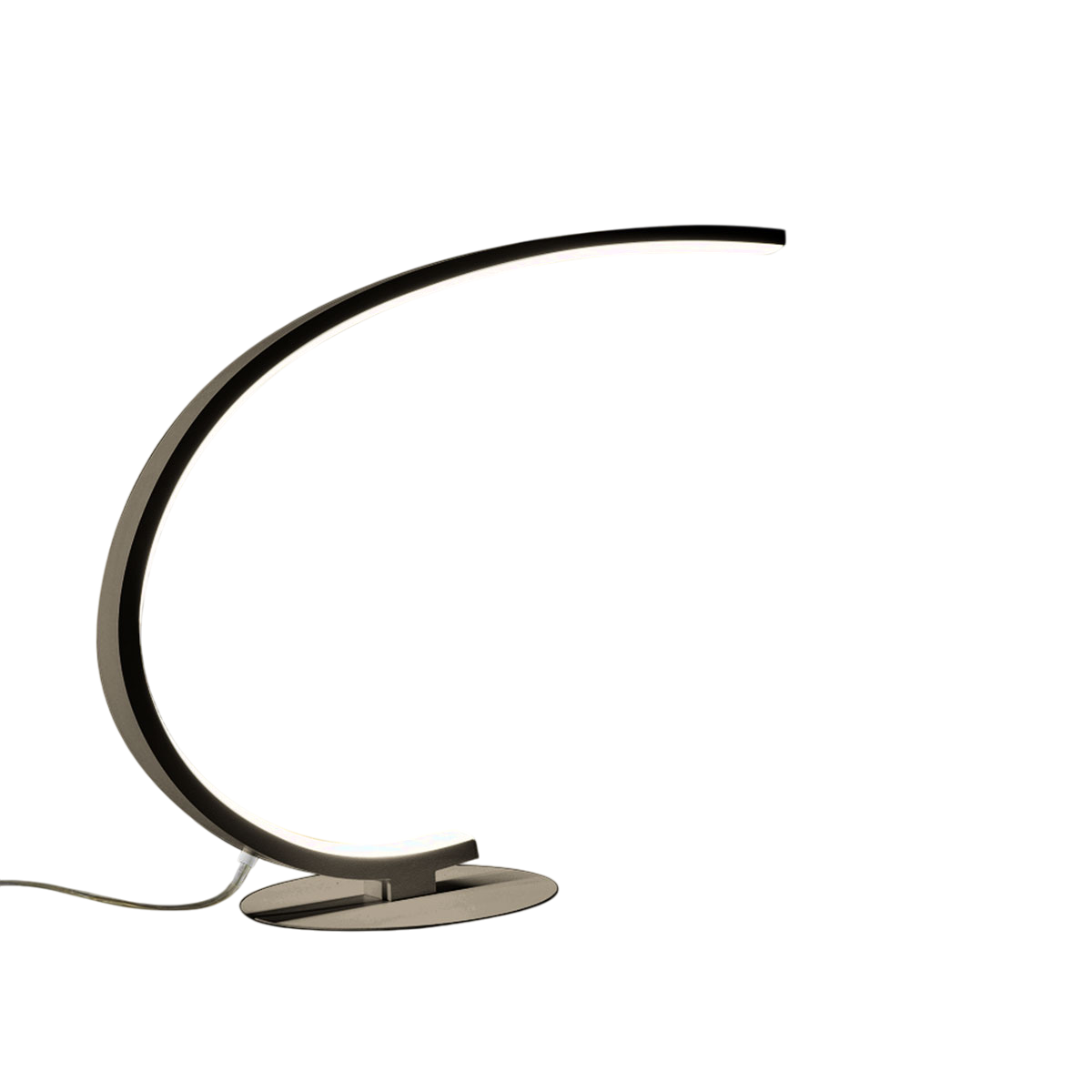 Lampe de table LED dimmable Iole 12W lumière chaude 3000K - Titane ...
