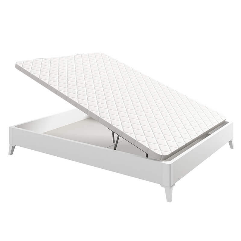 Canapé Abatible Arcón de madera con patas transpirable altura 34,5 cm ...