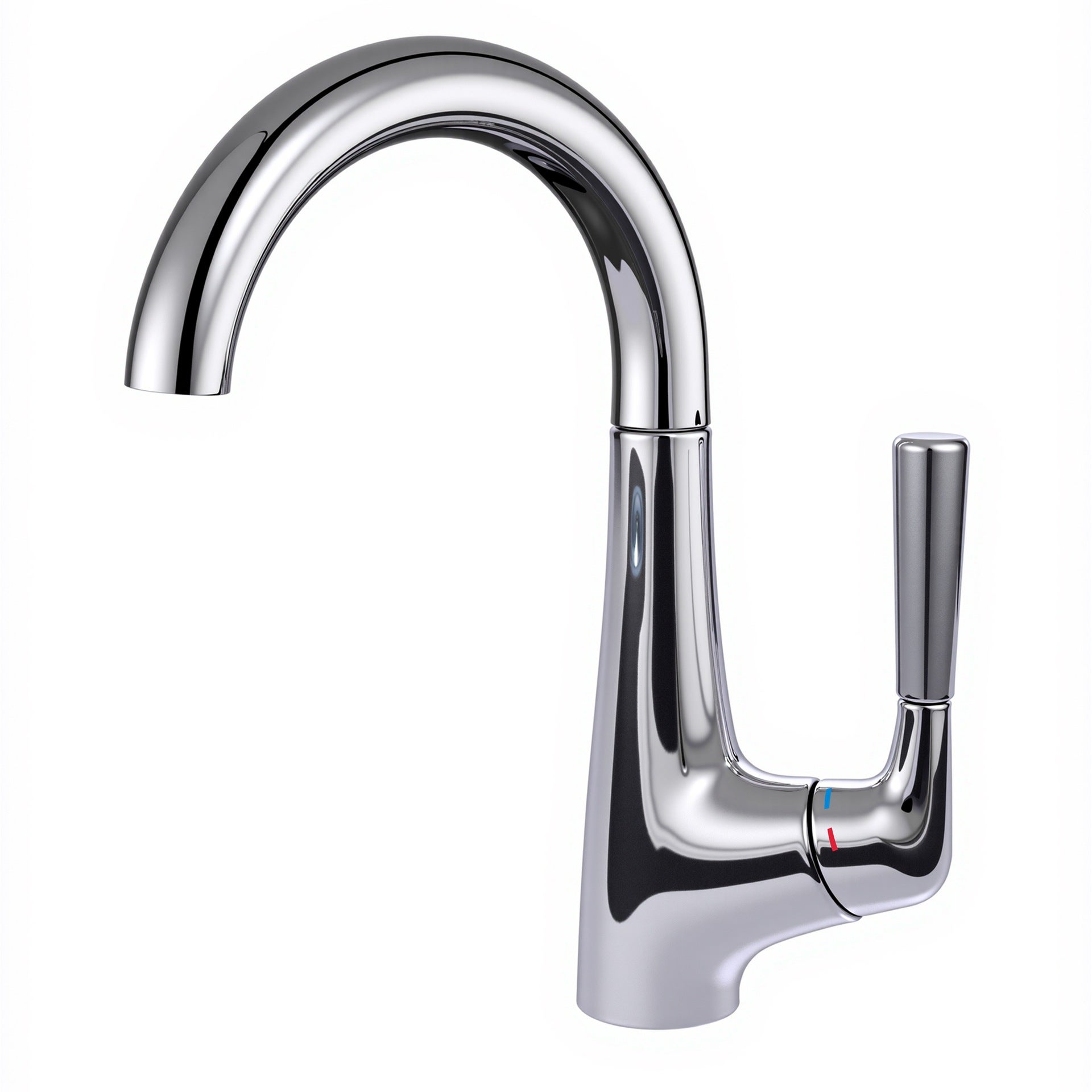 Robinet de lavabo argenté à eau chaude et froide, sortie d'eau à double ...